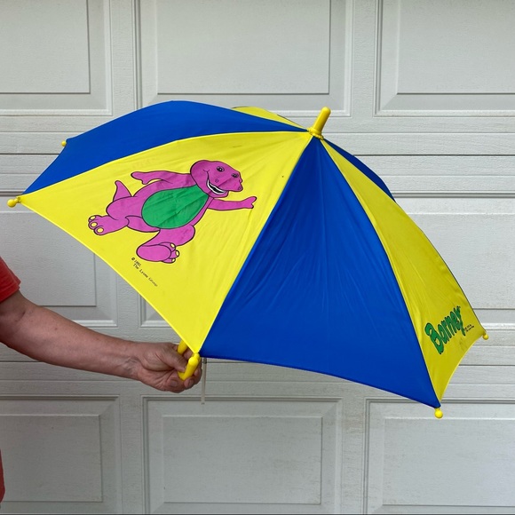 Barney | Accessories | Barney Kids Vintage Umbrella 992 The Lyons Group ...
